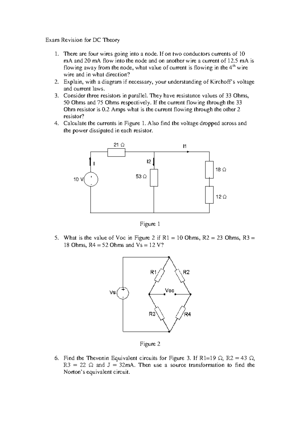 Exam Revision - Summary Fundamental Of Electrical Engineering - Exam ...