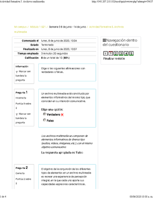 Cuestionario. Actividad formativa 7. Conceptos clave - Actividad formativa 7. Conceptos clave ...