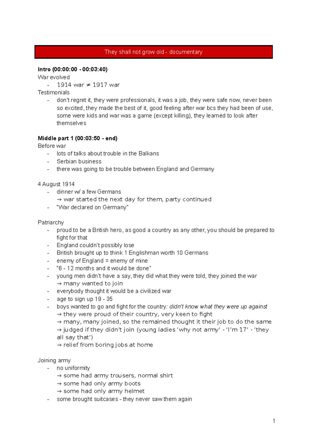 They shall not grow old documentary - They shall not grow old ...