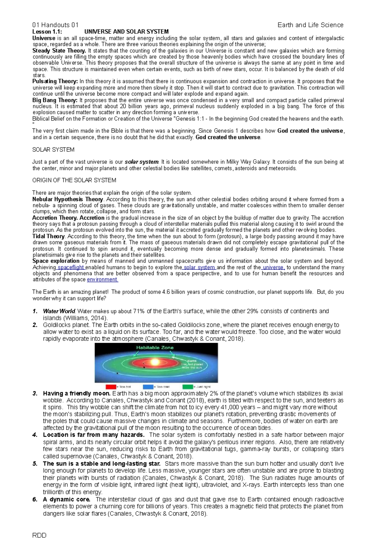 Lesson 1 - This is a lecture note about the origin of the universe - 01 ...