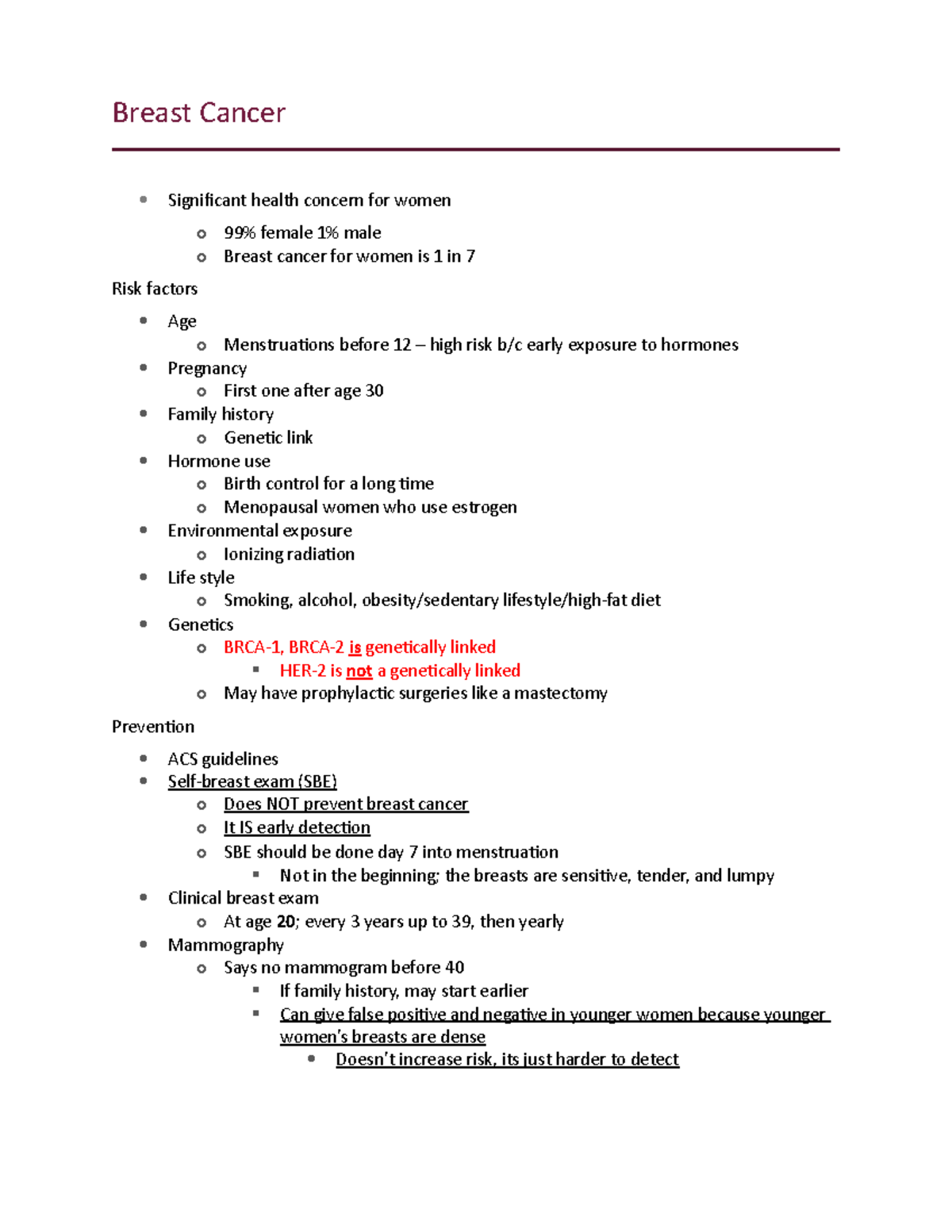 Breast Cancer - Jennifer Remick and Wendy Zeiher - Breast Cancer ...