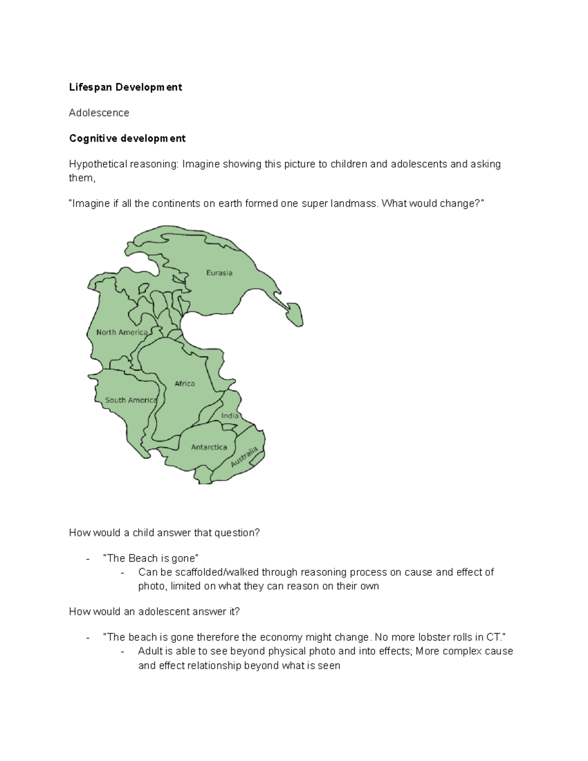 LSPD Week 9 - Lecture 9 worksheet; Professor Shaenfield, Life Span ...