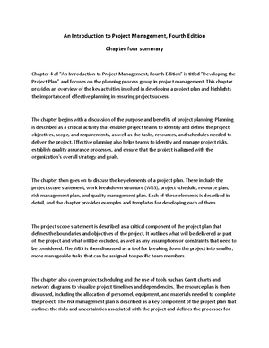 Chapter 6 - Introduction to Project Management - An Introduction to ...