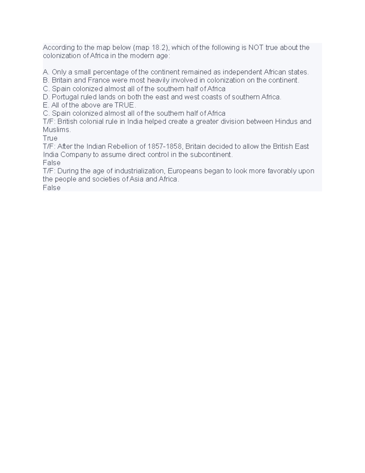 36 - Practice - According to the map below (map 18), which of the ...