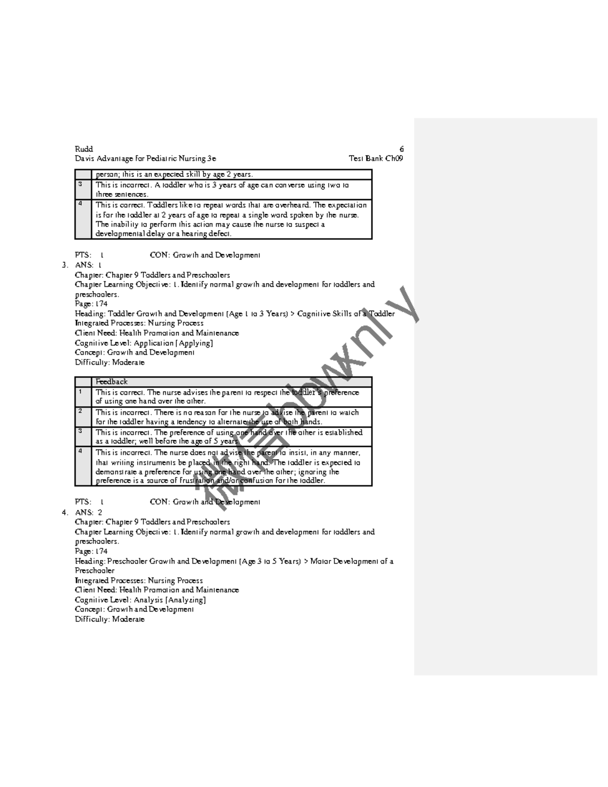 Test bank pediatric nursing critical components of nursing care 3rd ...