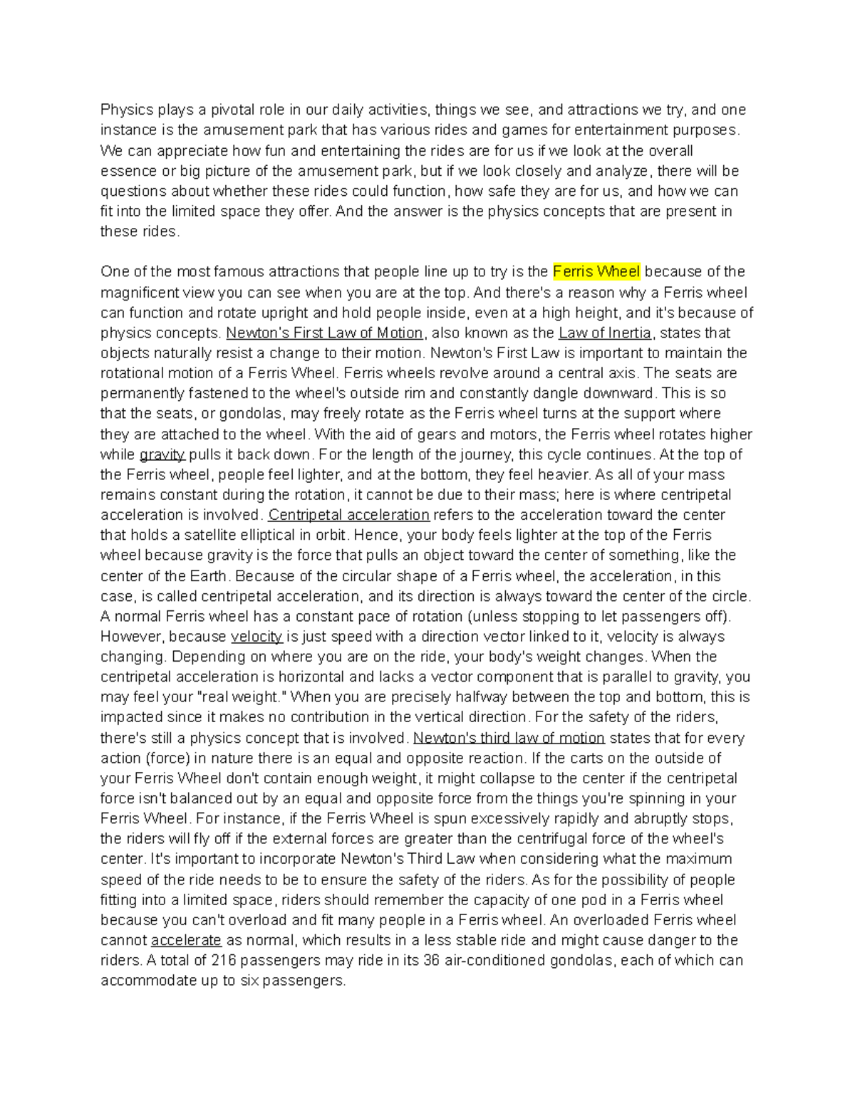 Physics-PROJ - ALL ABOUT PHYSICS CONCEPT - Physics plays a pivotal role ...