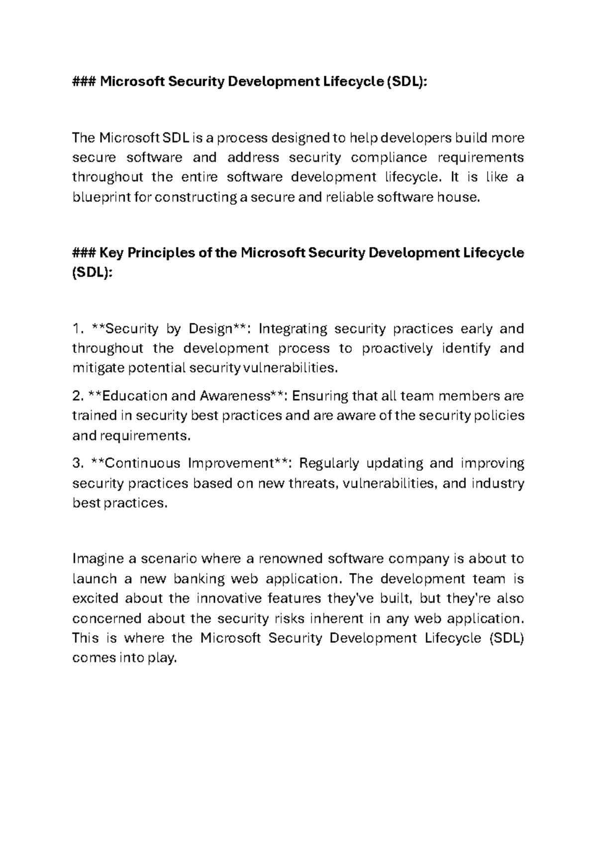 Unit 2 Microsoft SDL and OWASP - Microsoft Security Development ...