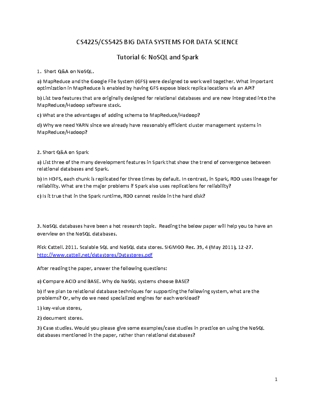 Tutorial 6 - CS4225 - NUS - StuDocu