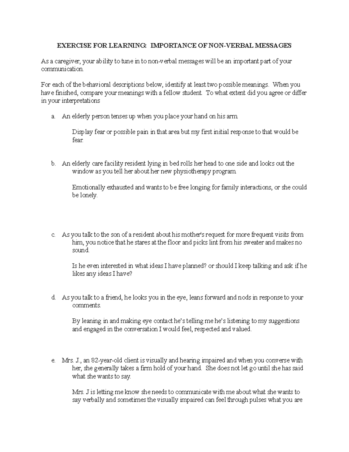 Exercise FOR Learning (Unit 4) 2 (1) Finished - EXERCISE FOR LEARNING ...