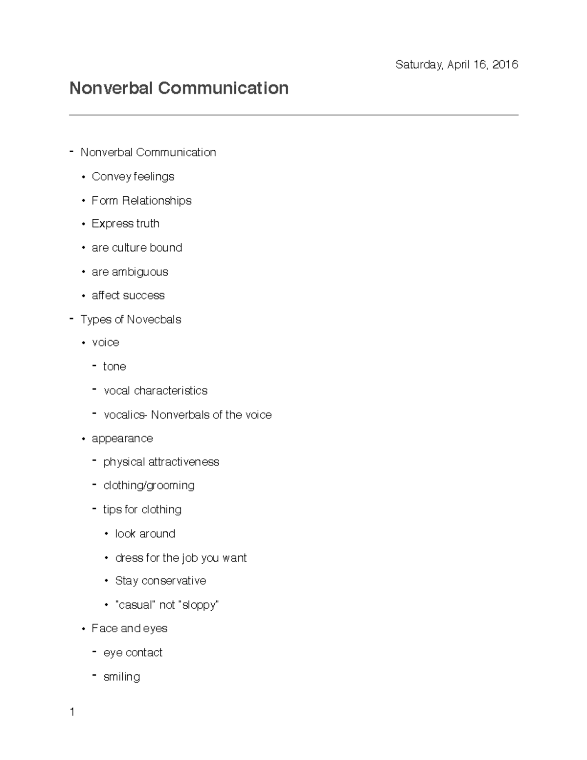 Nonverbal Communication - Studocu
