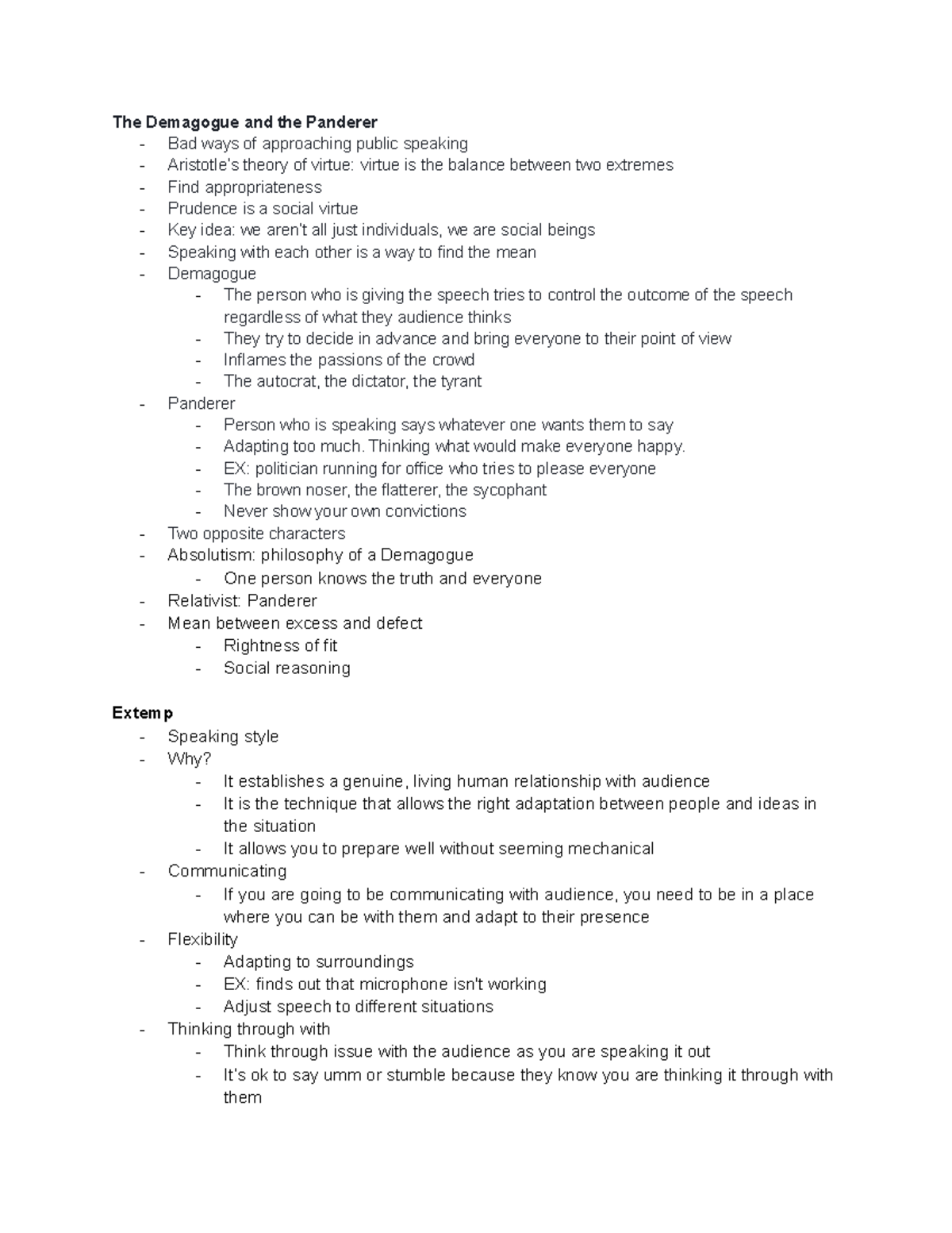 Rhetorical Situations and Extemp speeches: Speech 3 - The Demagogue and ...