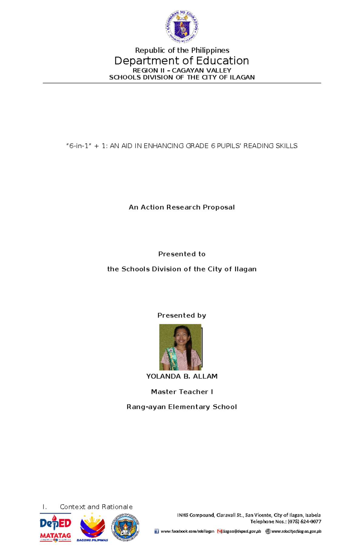 Action- Research- Template - Department of Education REGION II ...