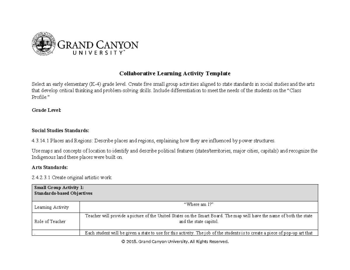 T5 Collaborative Learning Activity Template - Collaborative Learning ...