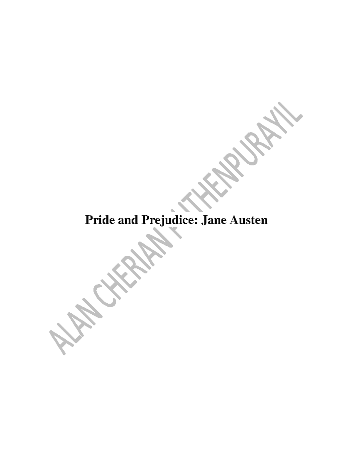 Pride and Prejudice: Jane Austen - Pride and Prejudice: Jane Austen ...
