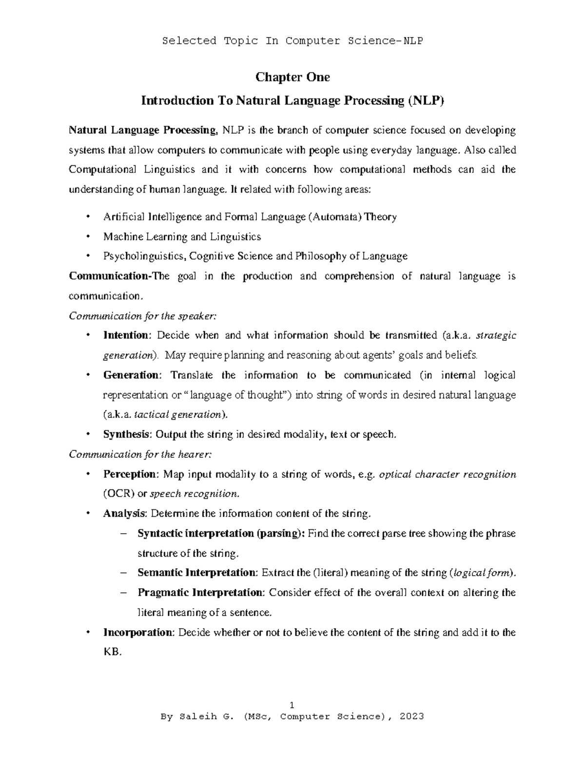 Introduction To NLP-All-2023 - Natural Language Processing - Studocu Introduction To NLP-All-2023 - Natural Language Processing - Studocu