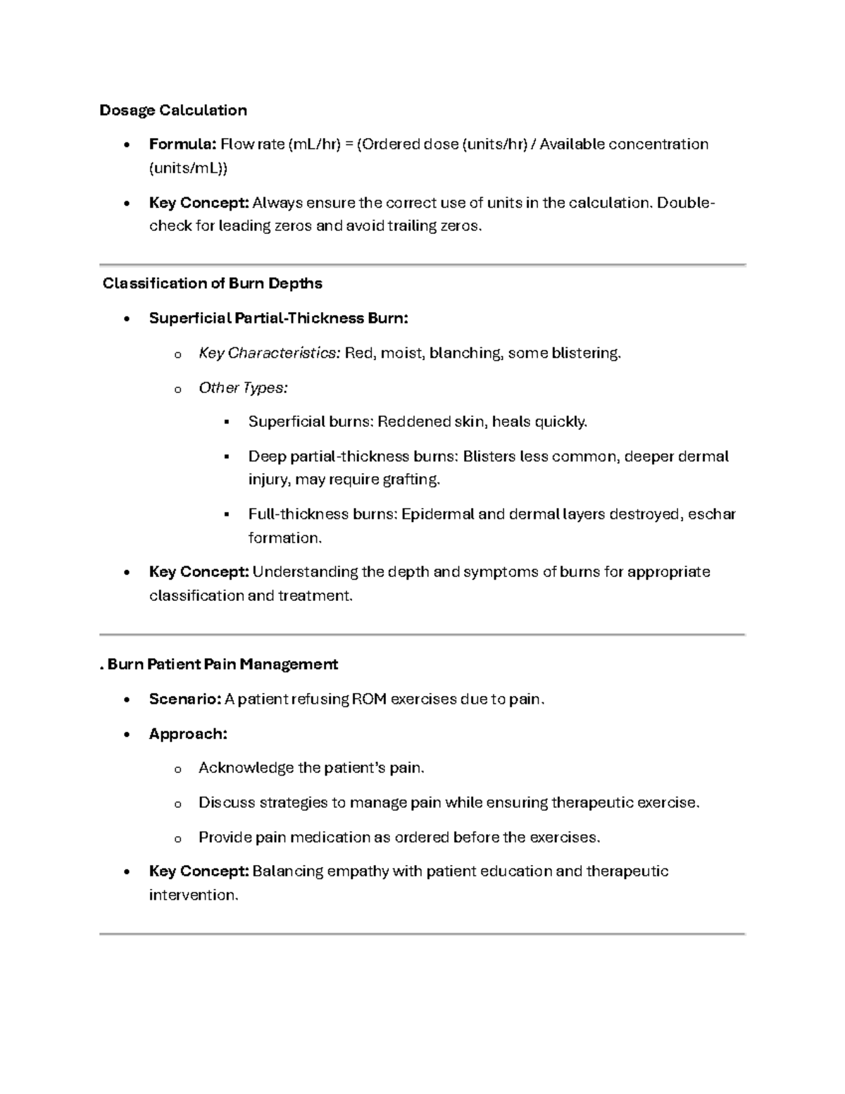 Exam 2 Study Guide- MDC IV - Dosage Calculation • Formula: Flow rate ...