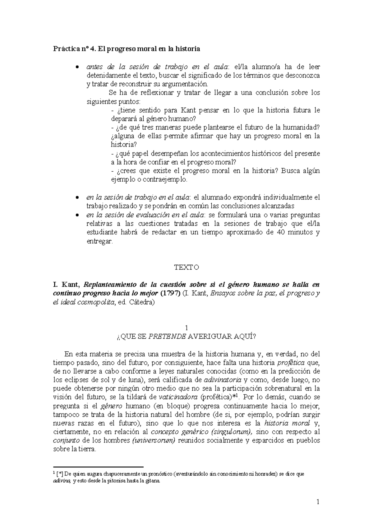 Ejercicio 4 - Práctica nº 4. El progreso moral en la historia antes de ...