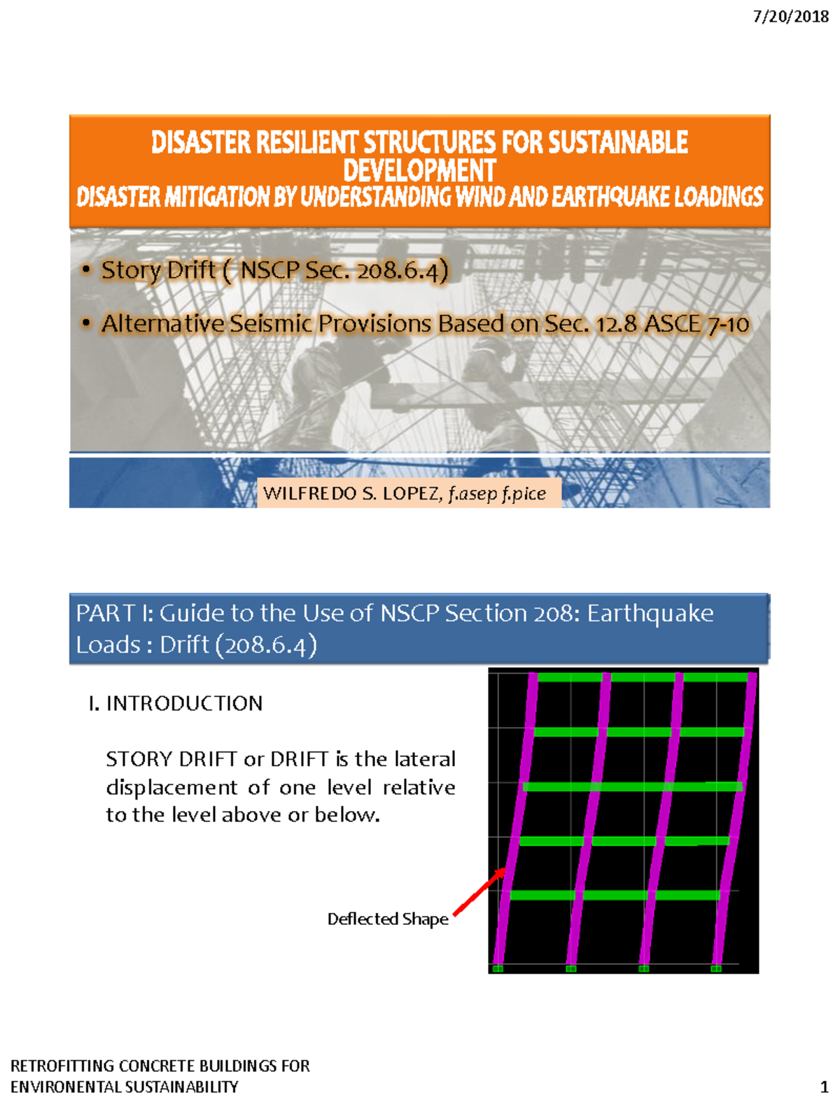 Story Drift and Separation Limits - ####### RETROFITTING CONCRETE ...