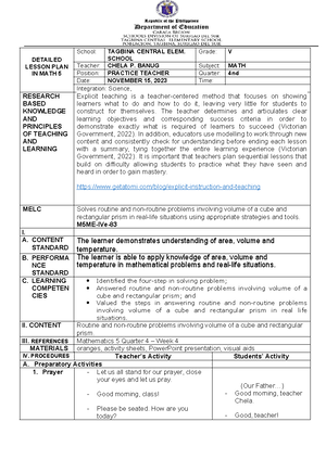 DLL English 3 Q4 W3 - GRADES 1 to 12 DAILY LESSON LOG School: Grade ...