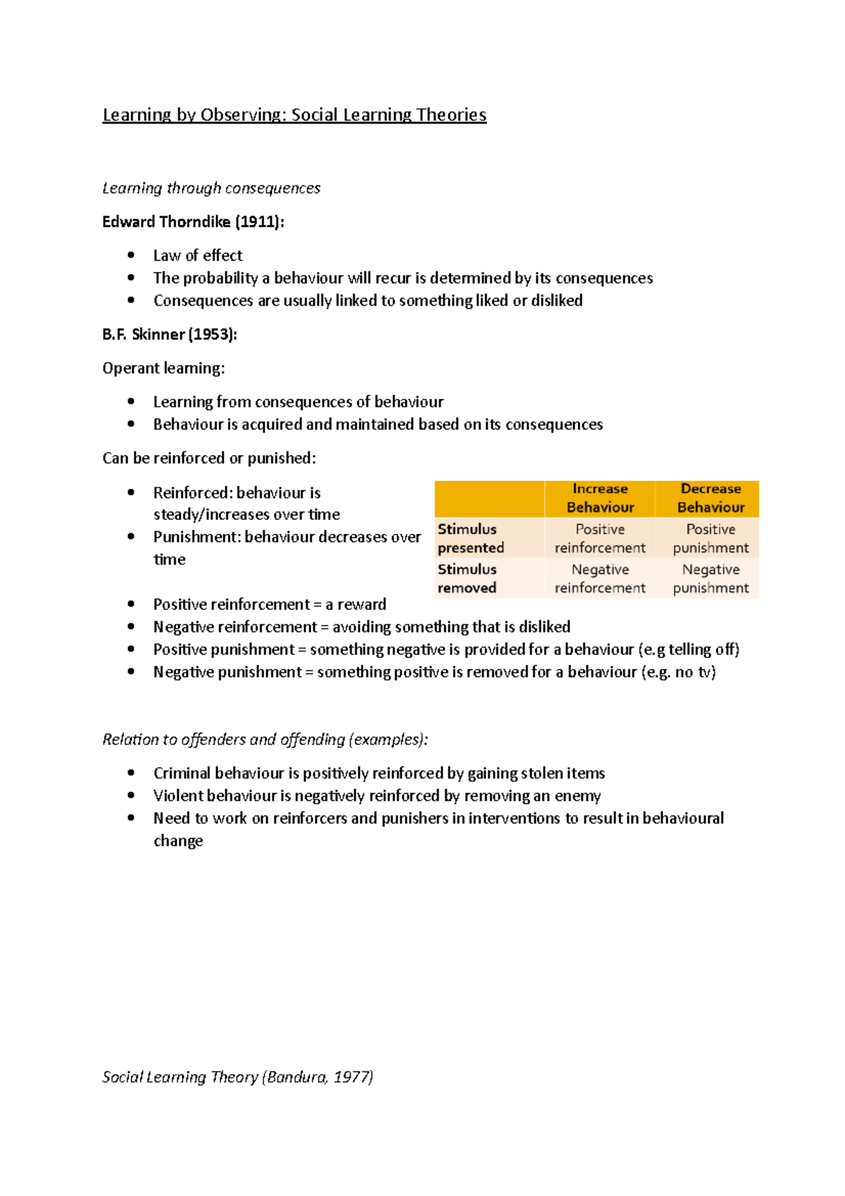 P. Learning by Observing - Learning by Observing: Social Learning Theories Learning through ...