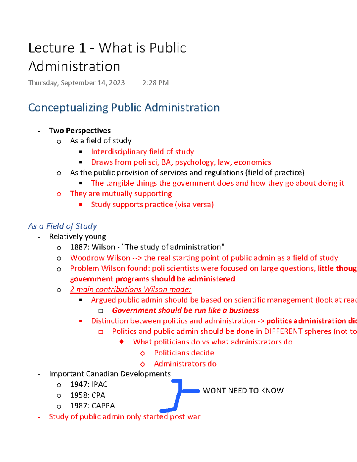 Lecture 1 - What is Public Administration - Conceptualizing Public ...