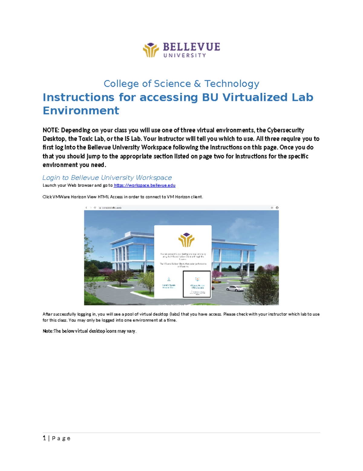 Consolidated Lab Access Instructions - College of Science & Technology ...