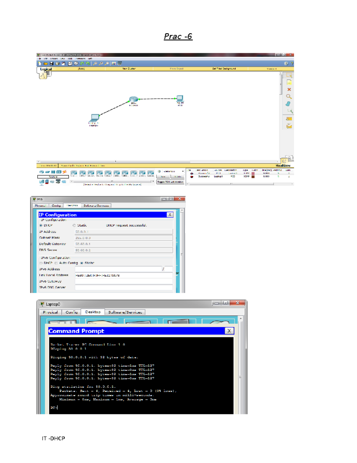Prac6 DHCP - Computer Network - Prac - IT -DHCP IT -DHCP - Studocu