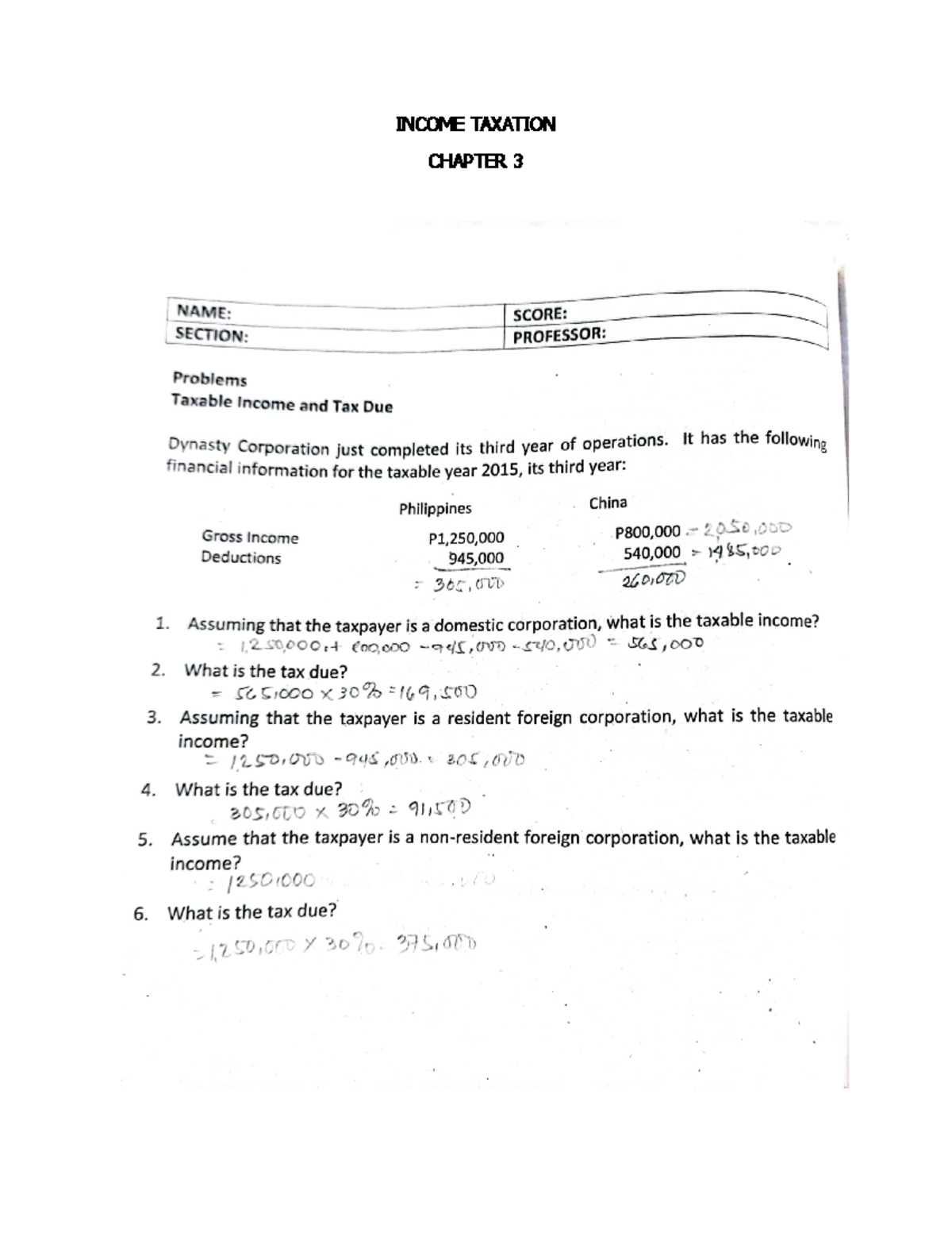 Income Taxation Chapter - 3 - BS in Accountancy - INCOME TAXATION ...