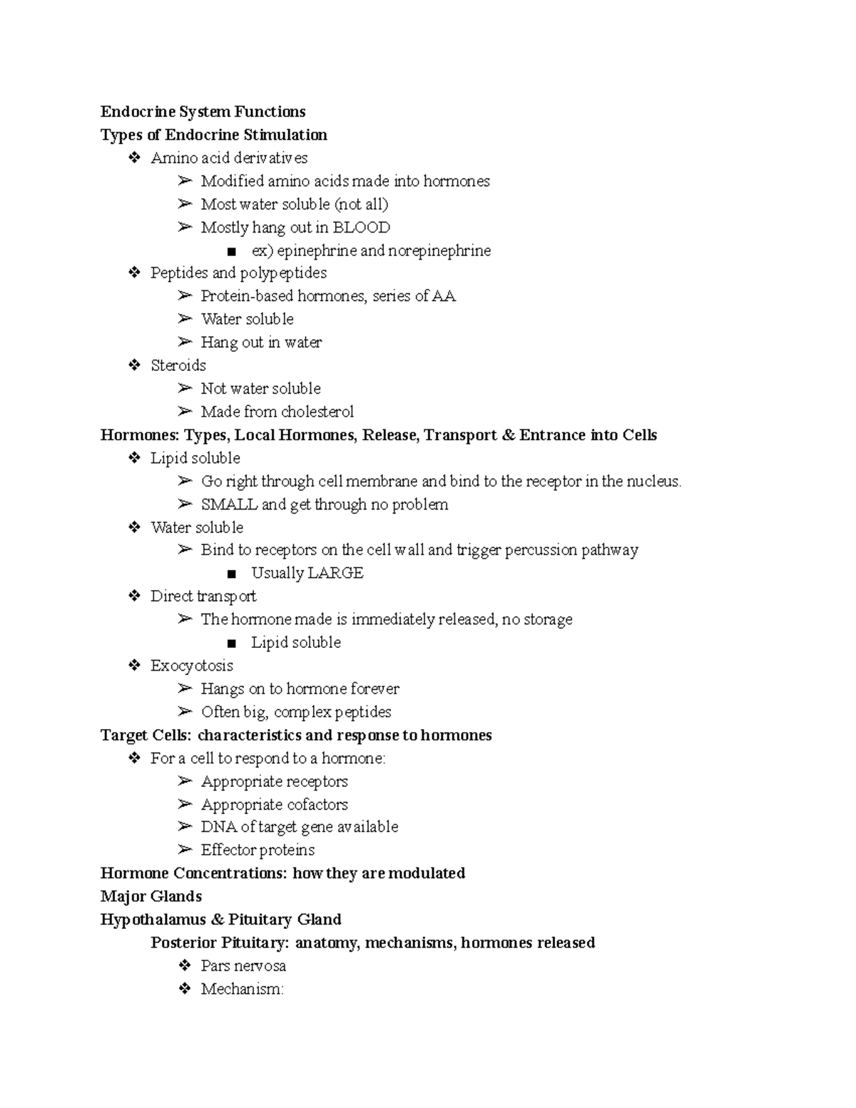 Block 3 Study Guide Endocrine & Digestive Systems - Endocrine System ...