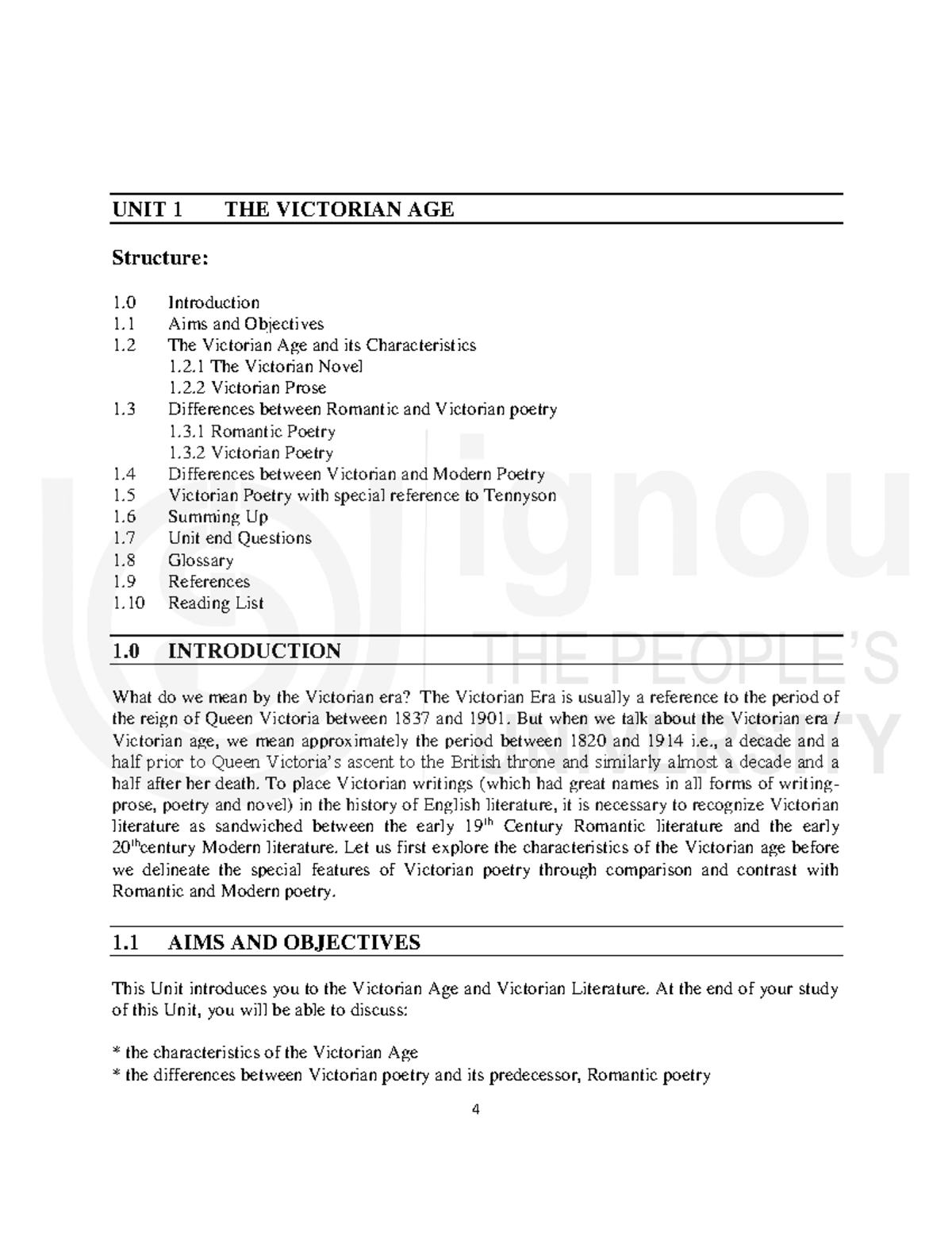 Unit-1 victorian age - UNIT 1 THE VICTORIAN AGE Structure: 1 ...