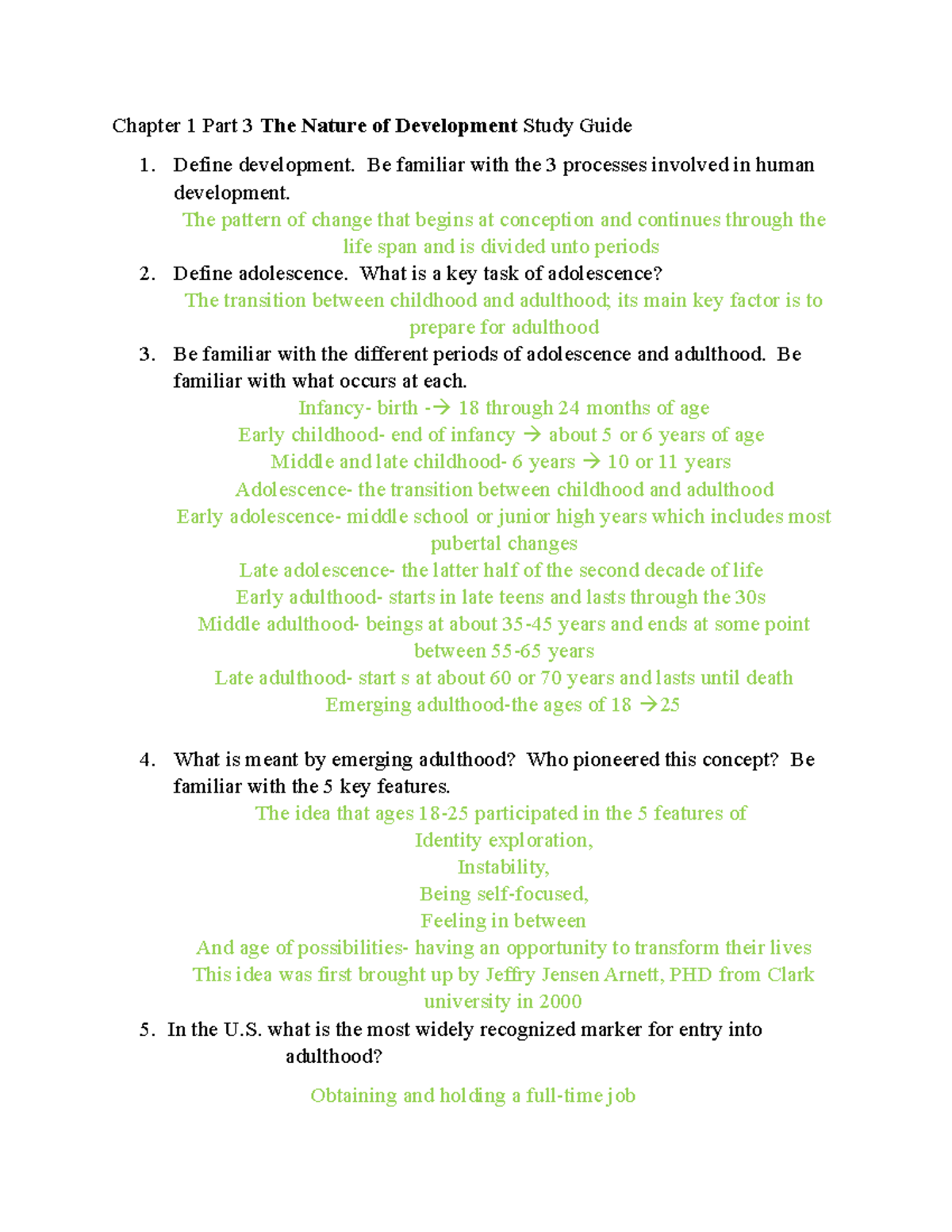 Chapter 1 Part 3 Study Guide - Chapter 1 Part 3 The Nature of ...