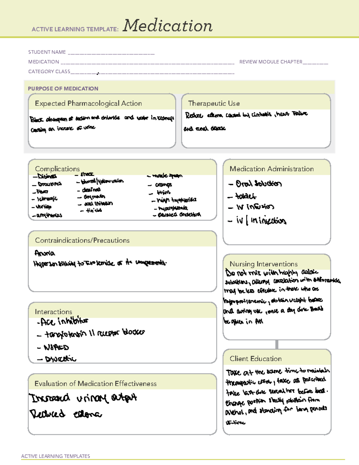Medication remediation form - ACTIVE LEARNING TEMPLATES Medication ...