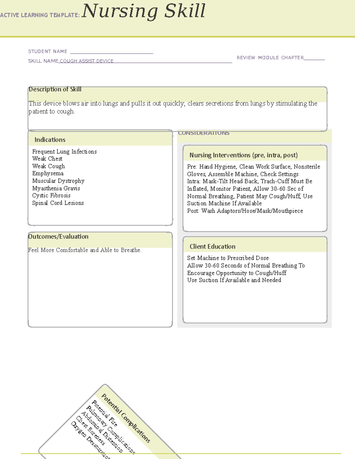 MDC 3 - ATI - Cough Assist Device - ACTIVE LEARNING TEMPLATE: Nursing ...