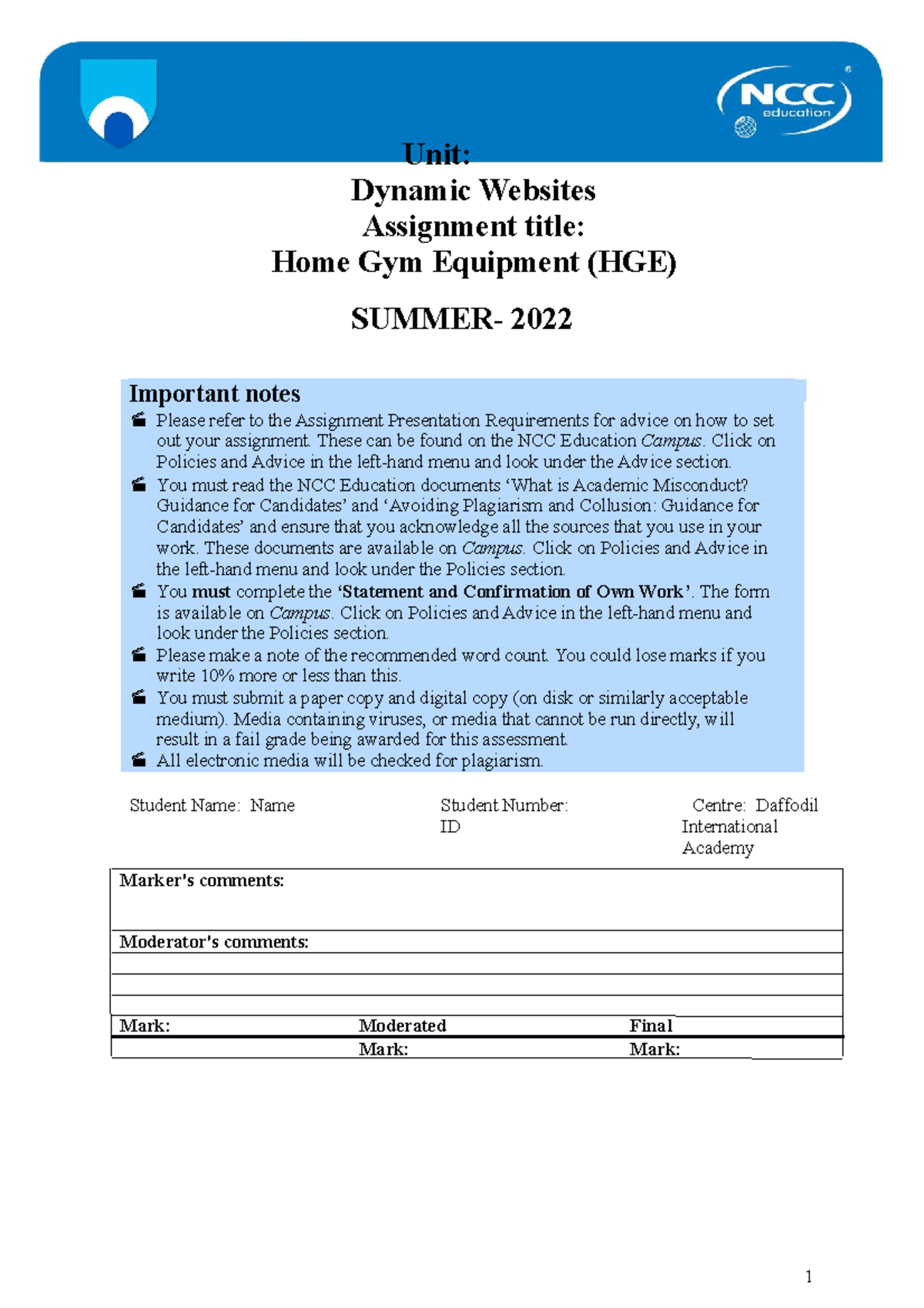 L5DC DW - Unit: Skills for Computing SUMMER- 2022 Important notes ...