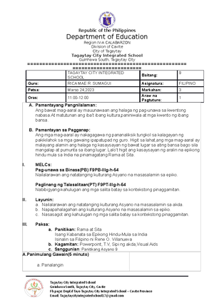 Pagpapatayo ng Police Outpost sa Barangay Salvacion Isang Ha - I ...