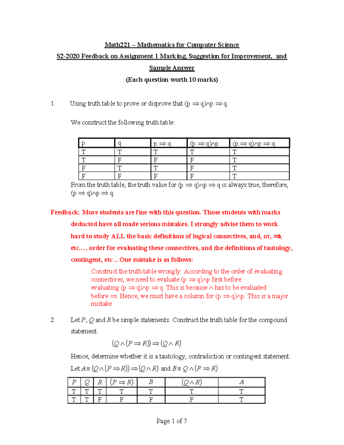 Sample Answer MATH221-2020S2-Assignment 1 - Warning: TT: undefined function: 32 Math221 – - Studocu