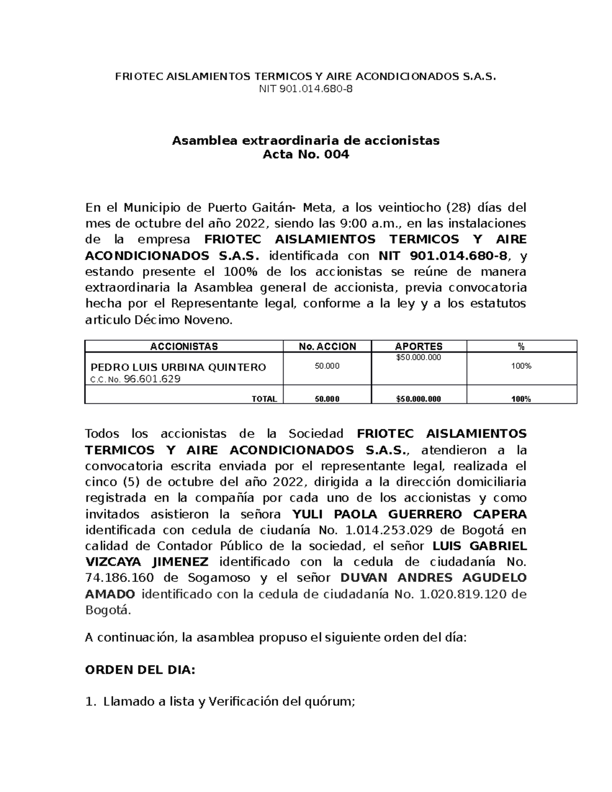 ACTA # 004 Venta Acciones Y Representante Legal Suplente Actual - copia ...