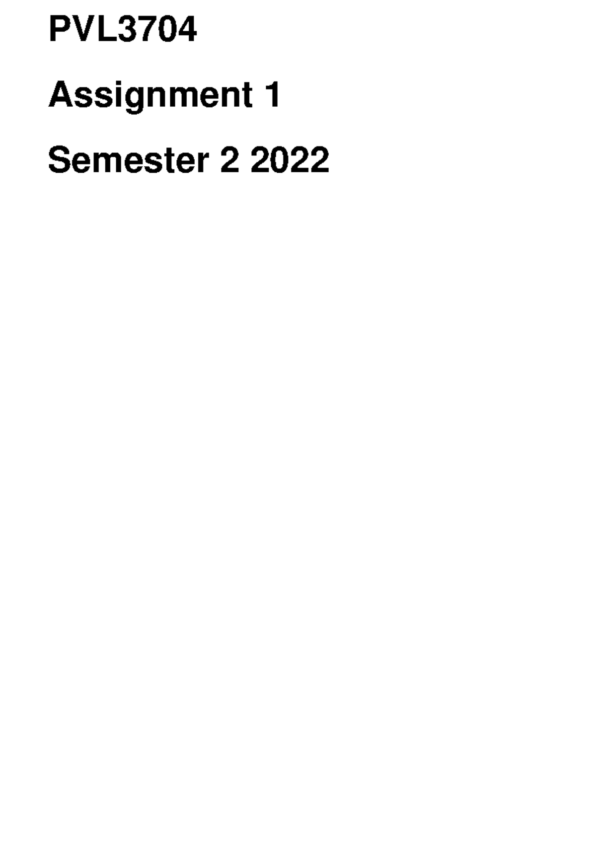 PVL3704 Assignment 1 - 2022 - PVL Assignment Semester QUESTION 1 A owns a factory manufacturing ...