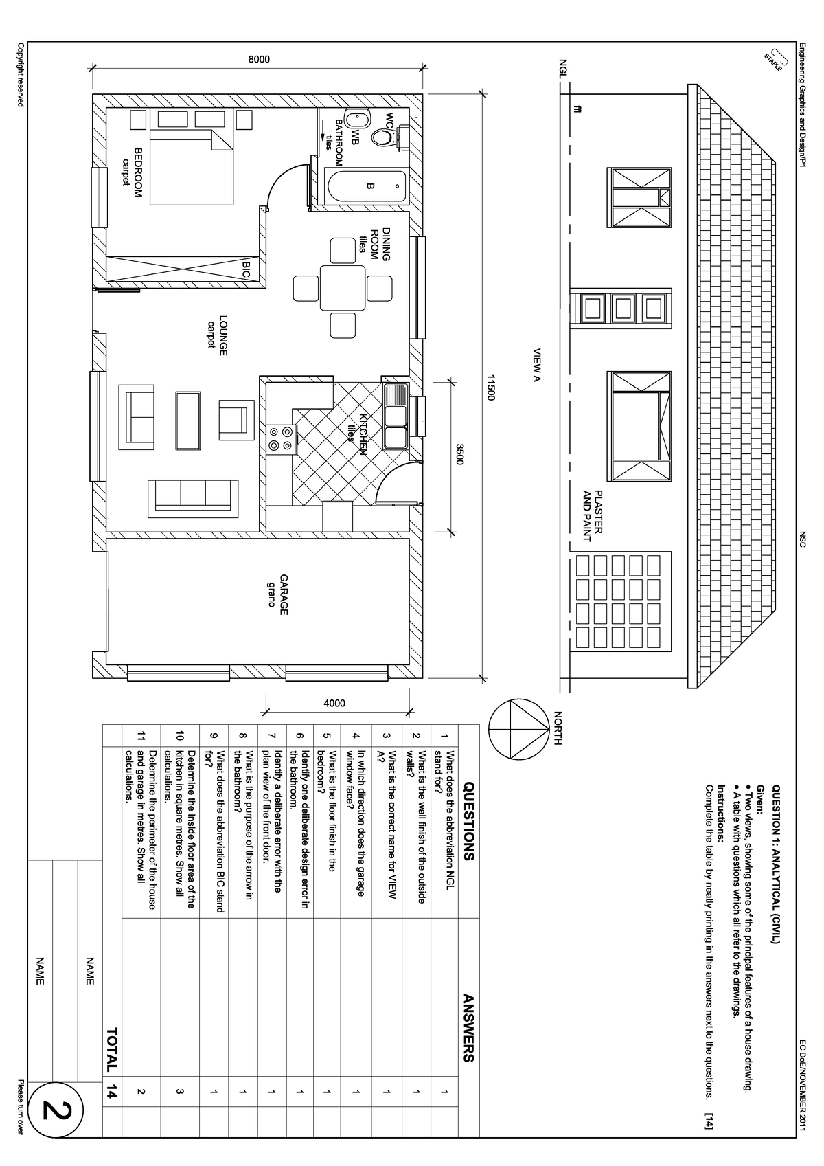 Question 1 egd grade 11 2024 - Engineering Graphics and NSC EC 2011 ...