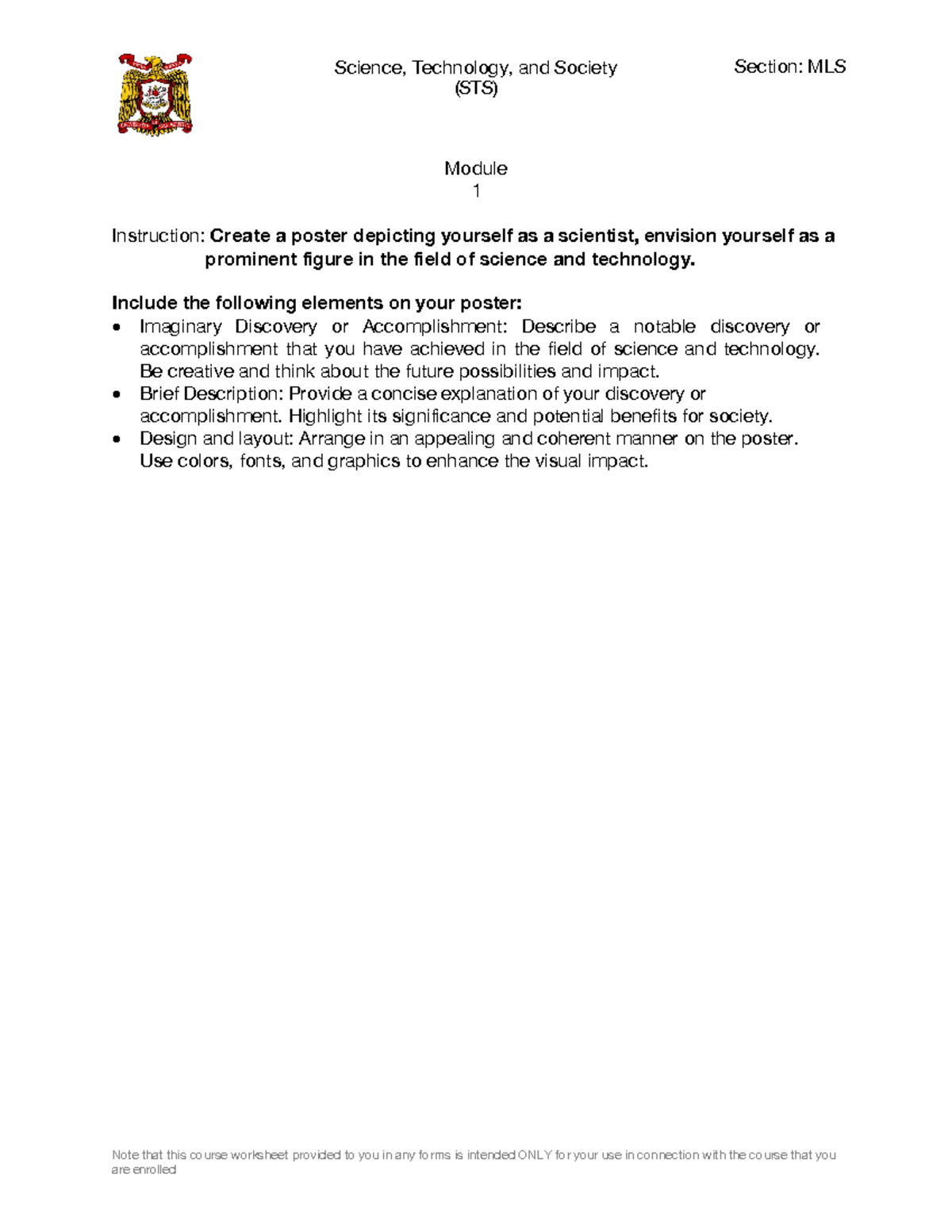 MLS-1E-Activity Toong - 1E Science, Technology, and Society (STS ...