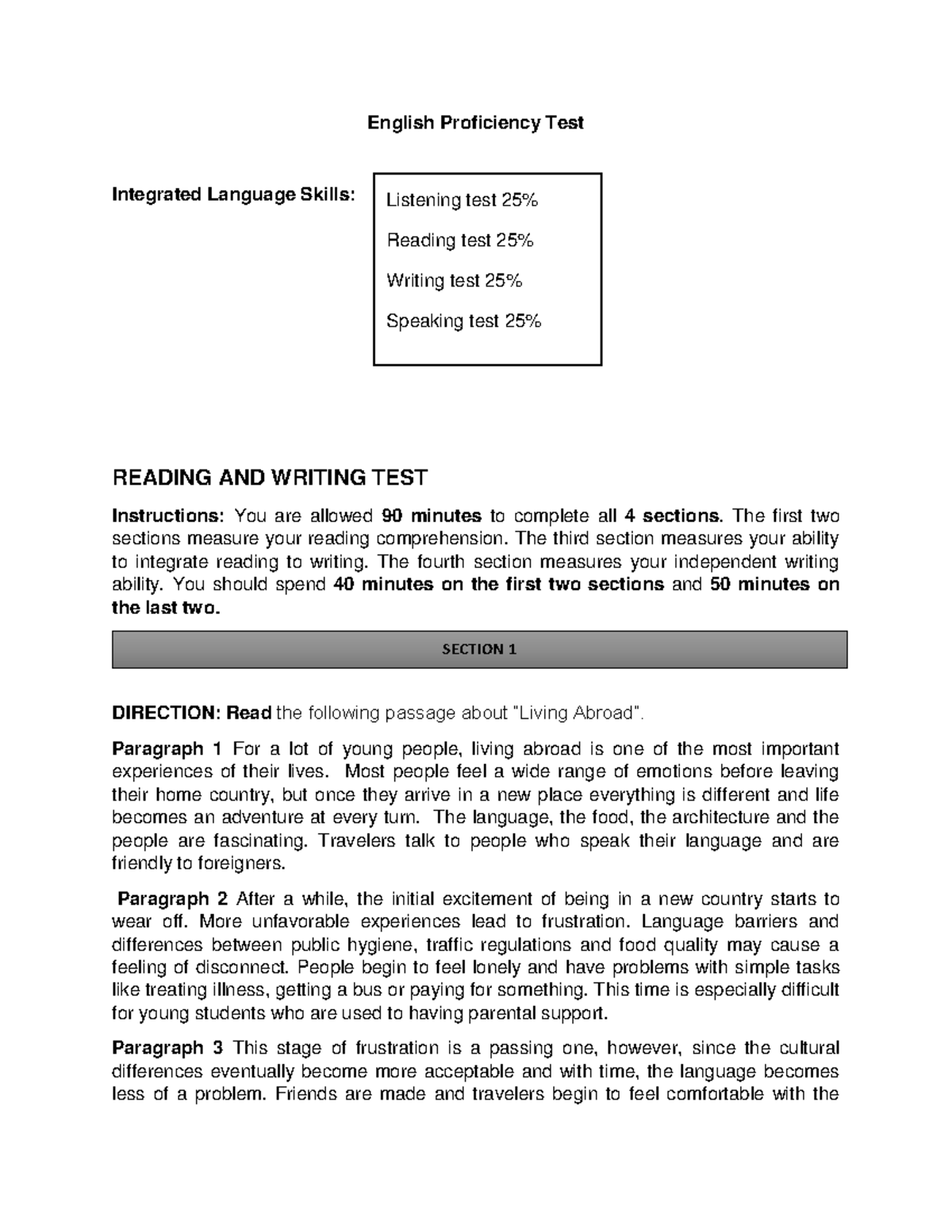 English Proficiency Sample - BSED English - PangSU - Studocu