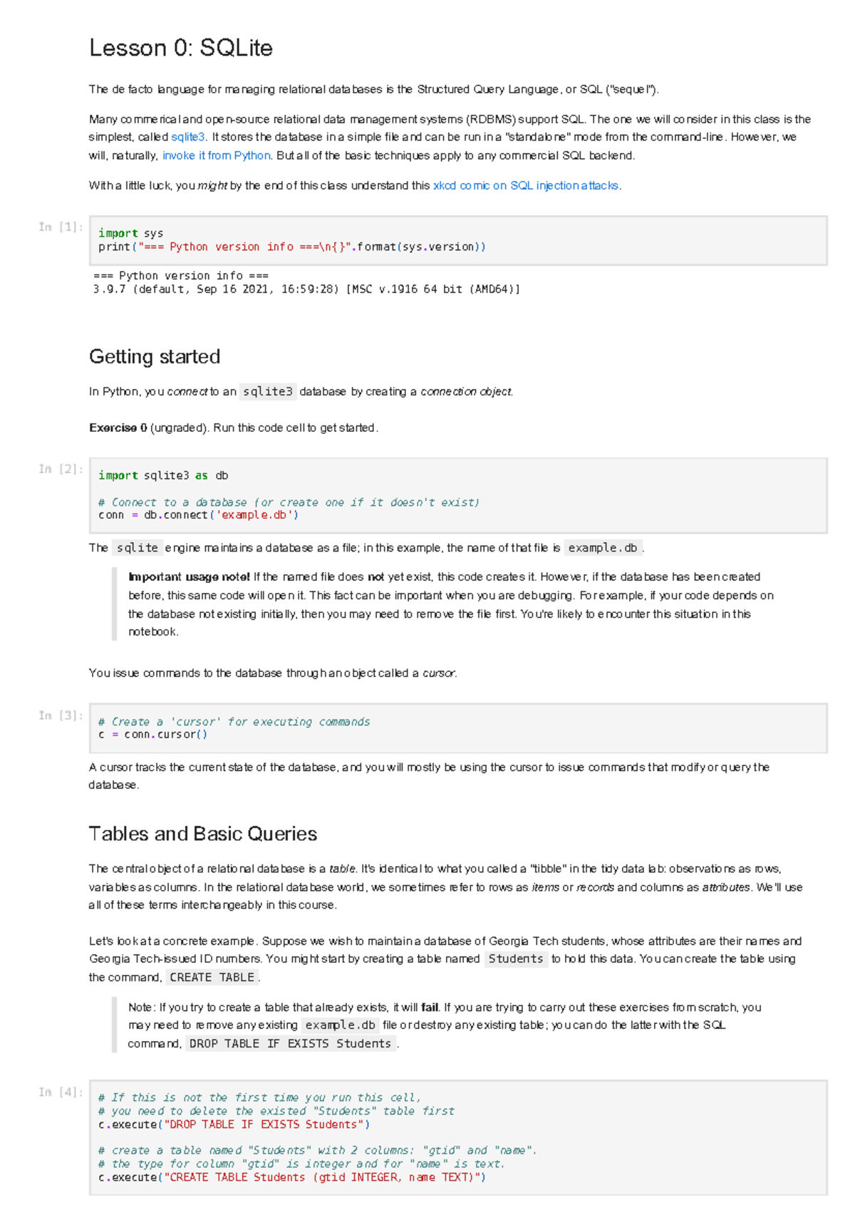 NOTEBOOK 9 Part0 - Lesson 0: SQLite The de facto language for managing ...