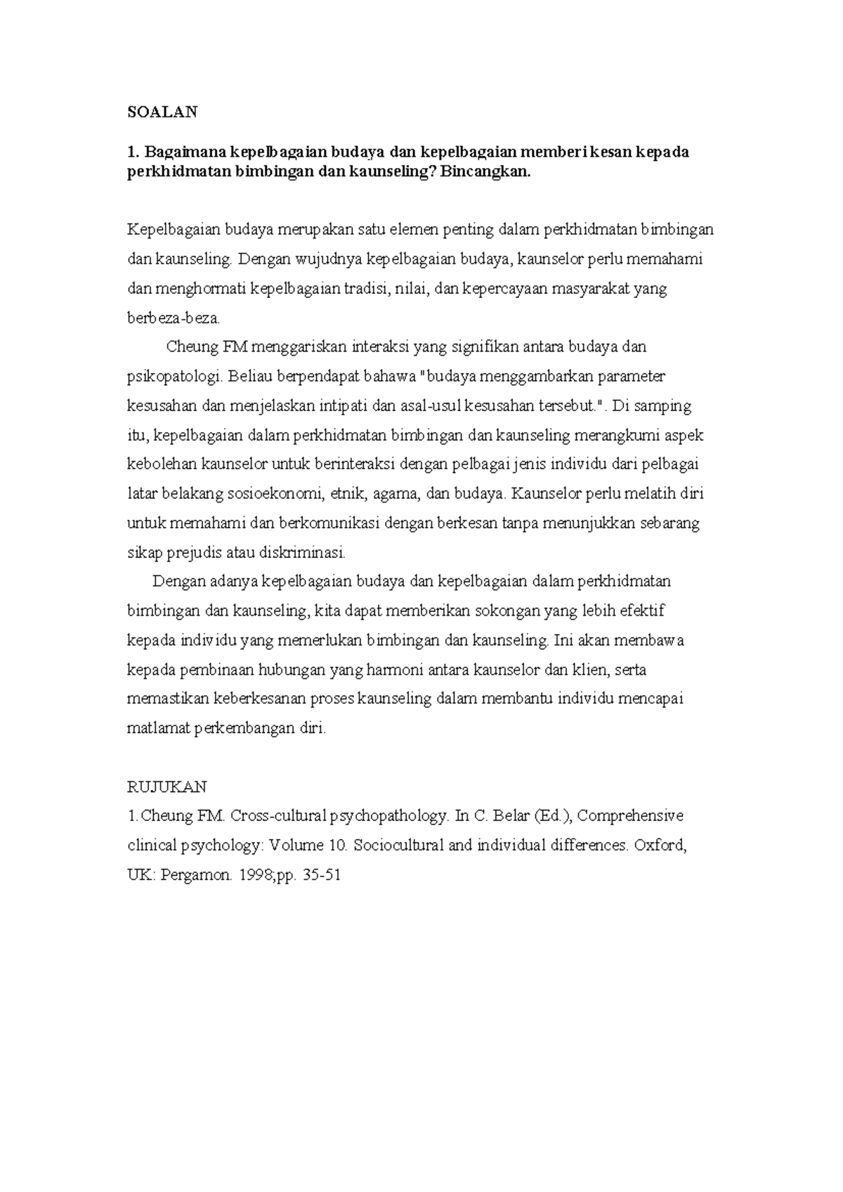 OCP HPGD2103 - ocp - SOALAN Bagaimana kepelbagaian budaya dan kepelbagaian memberi kesan kepada ...