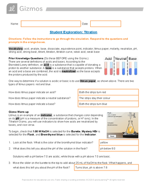 SCH4U-U3 Test - Chemistry test grade 12 - Unit 3 Test Energy Change ...