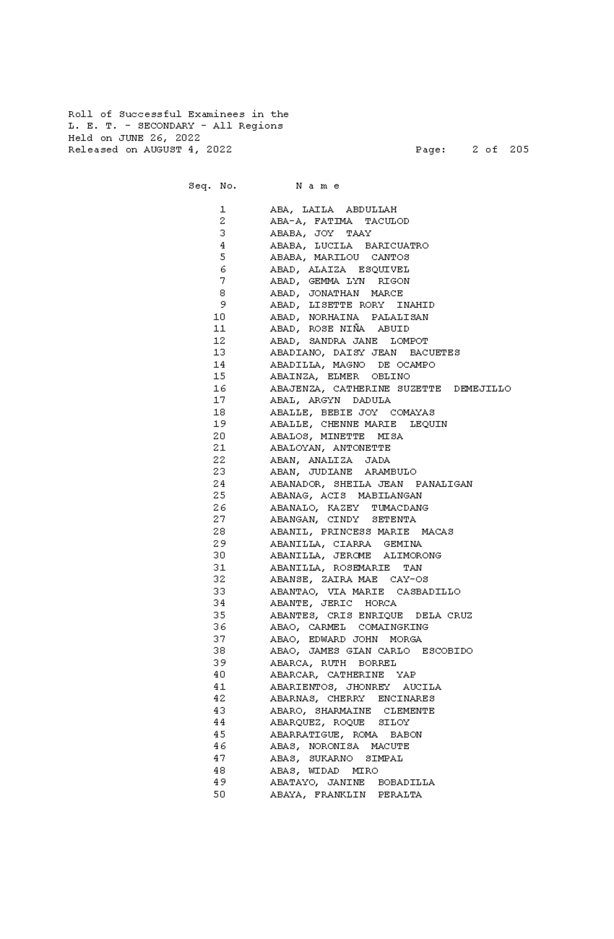 Let0622-sec - Set of questionaire for Let exam - L. E. T. - SECONDARY ...
