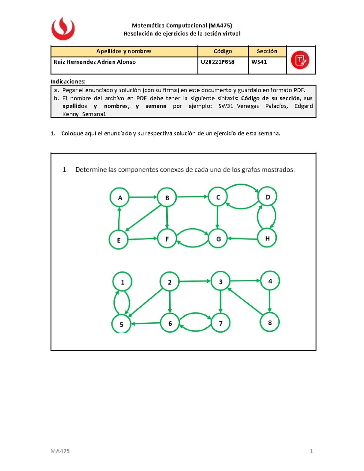 AAD Matematica Computacional Semana 5 - Matemática Computacional (MA475 ...