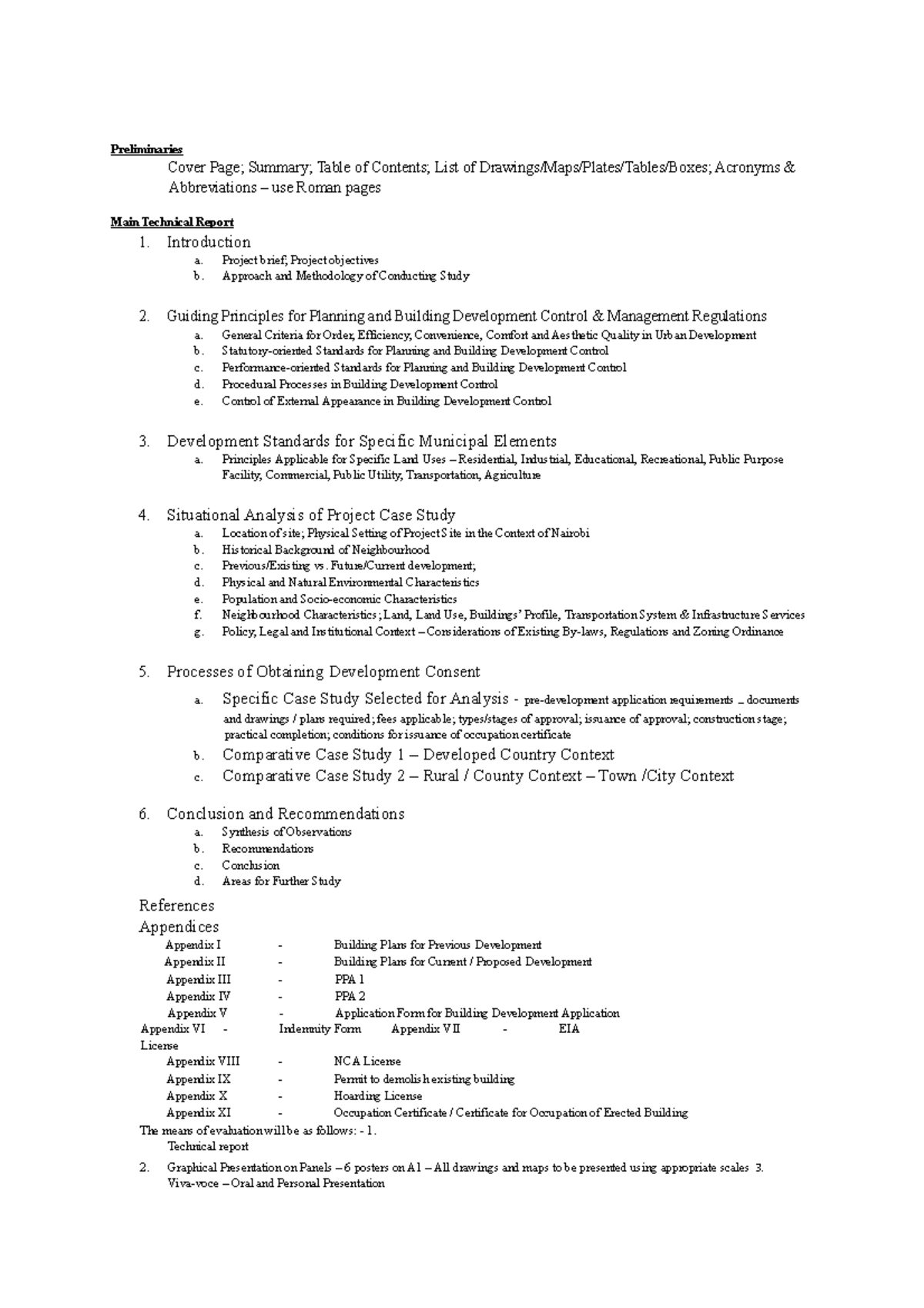 1 Technical Project Report Outline 07 - Preliminaries Cover Page ...