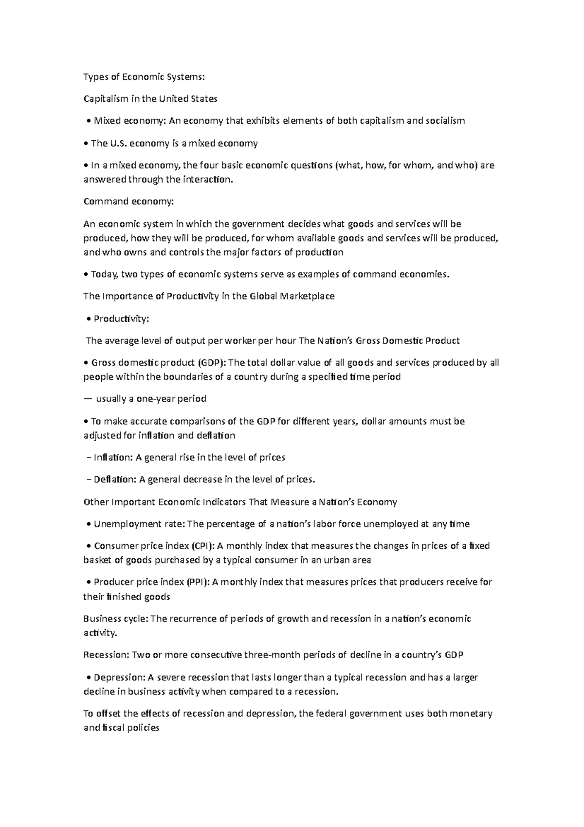 Types of Economic Systems - Types of Economic Systems: Capitalism in ...