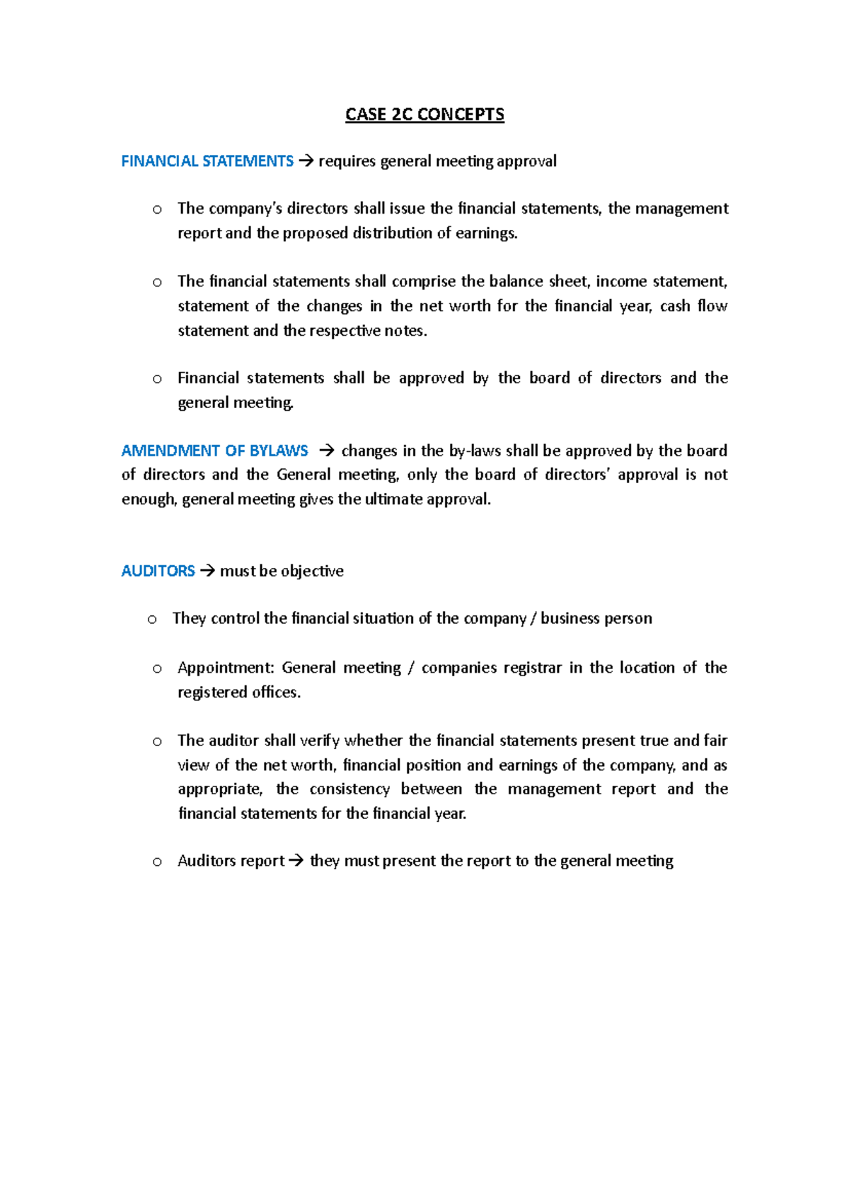 First year international business law notes case 2C - CASE 2C CONCEPTS ...