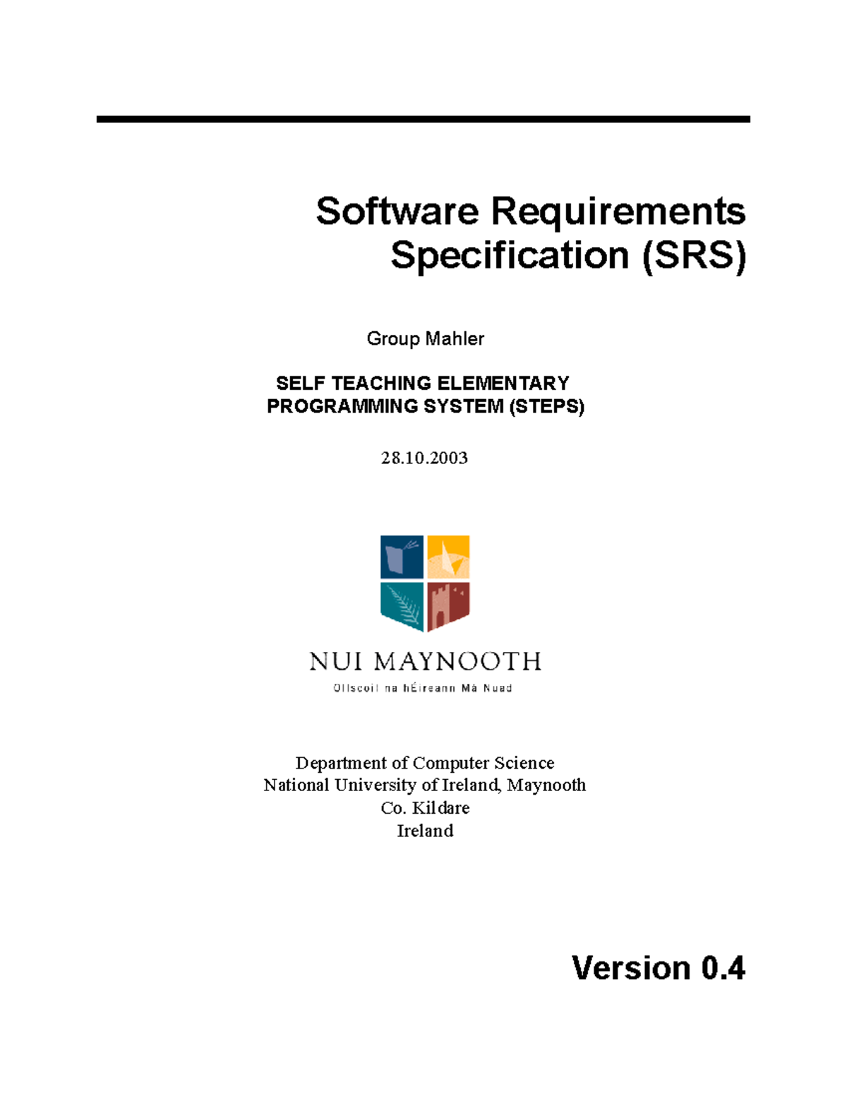 Sample requirement sample - Software Requirements Specification (SRS ...